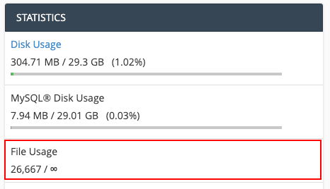 What is File Usage (INODE) Limits in cPanel • HOSTKO.com